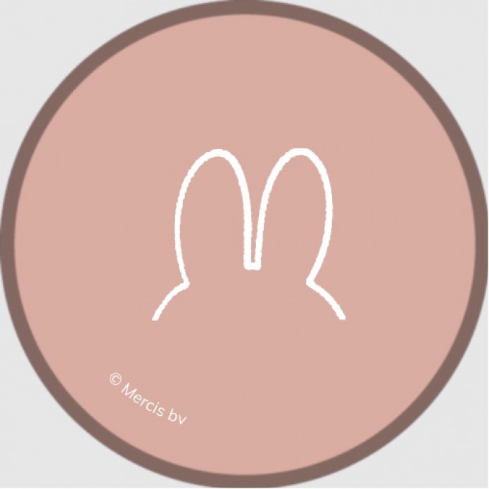 Sluitsticker nijntje oren roze